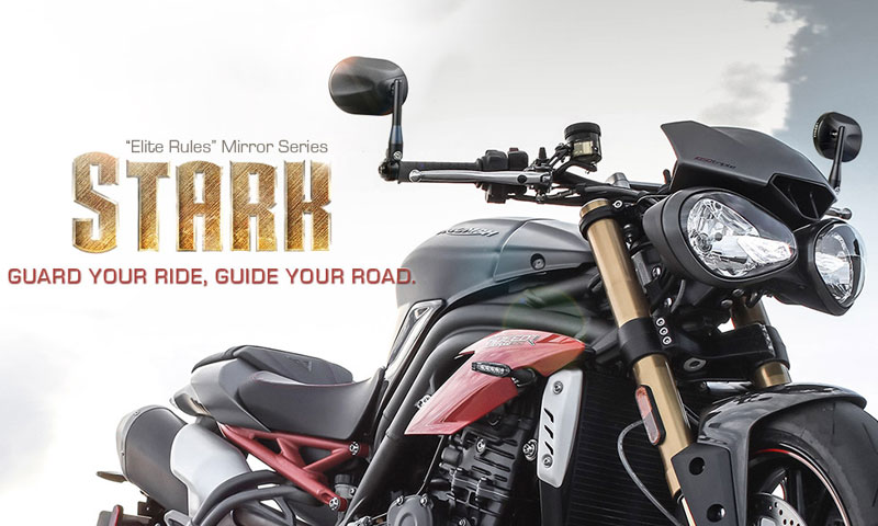 KiWAV Stark Motorcycle Mirrors - Guide Your Ride, Guard Your Road.